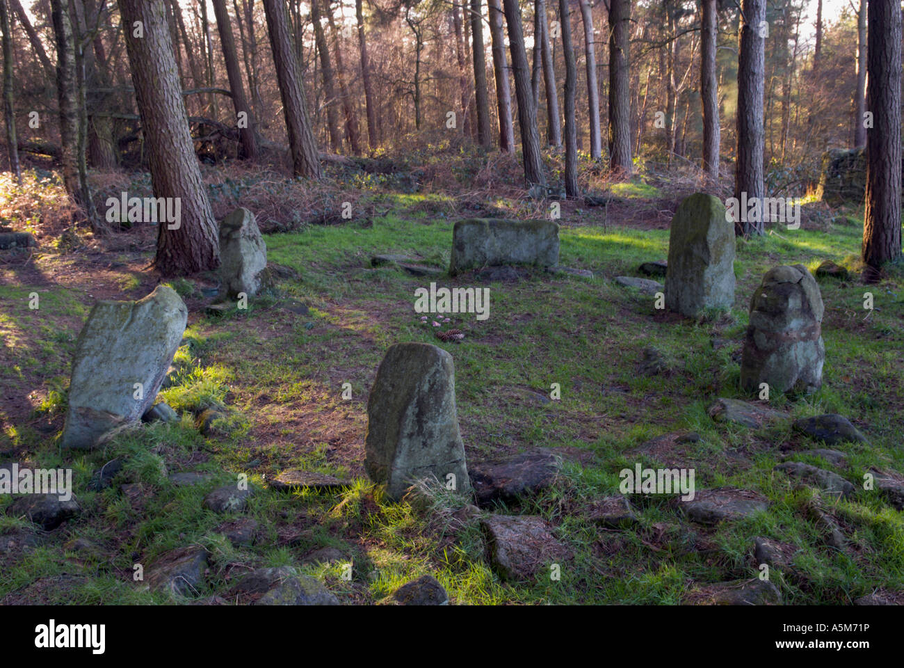 "Doll Tor" "stone circle" near Birchover in Derbyshire "Great Britain ...
