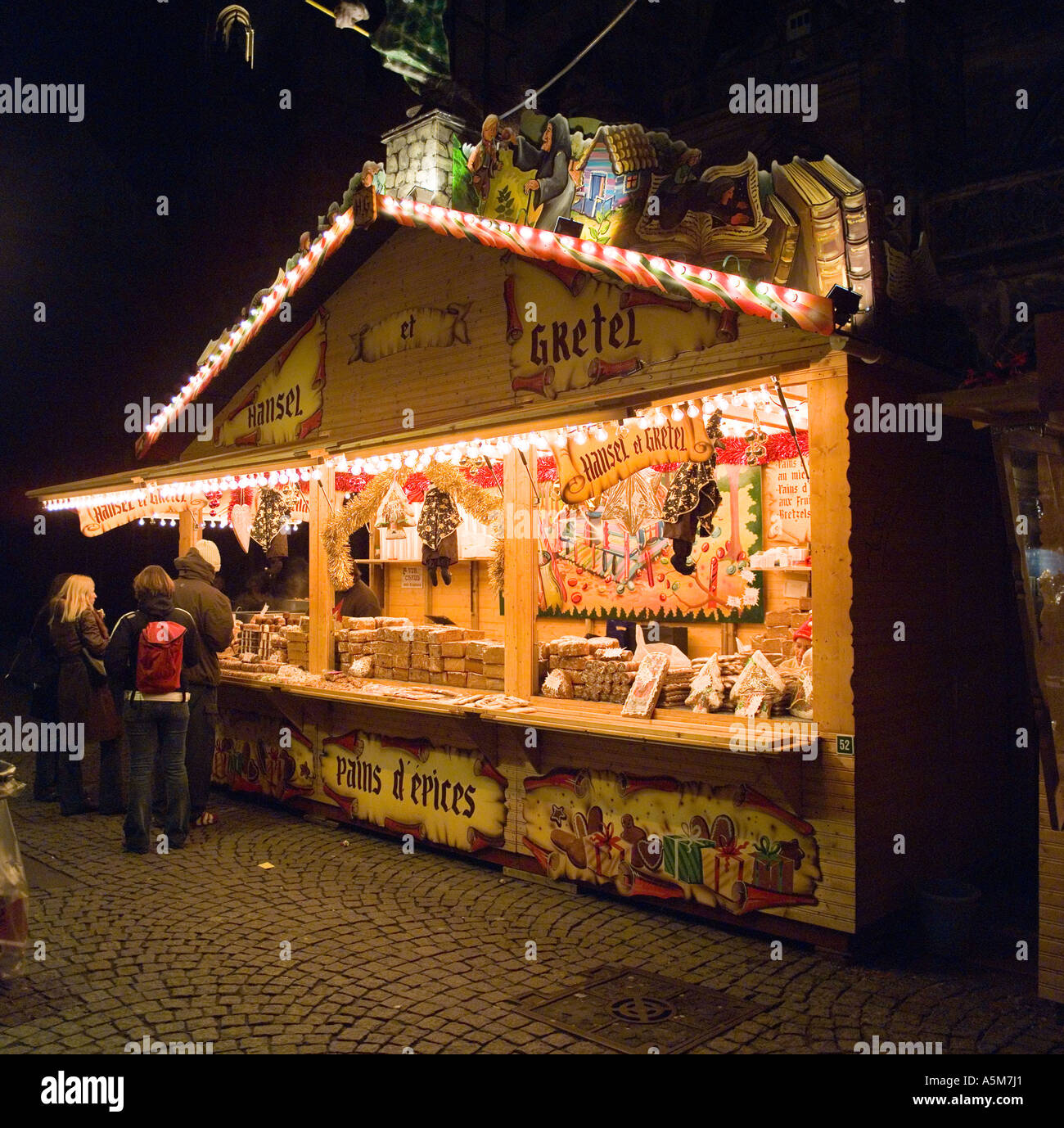 "Hansel and Gretel" gingerbread fairy-tale stall, Christmas market ...