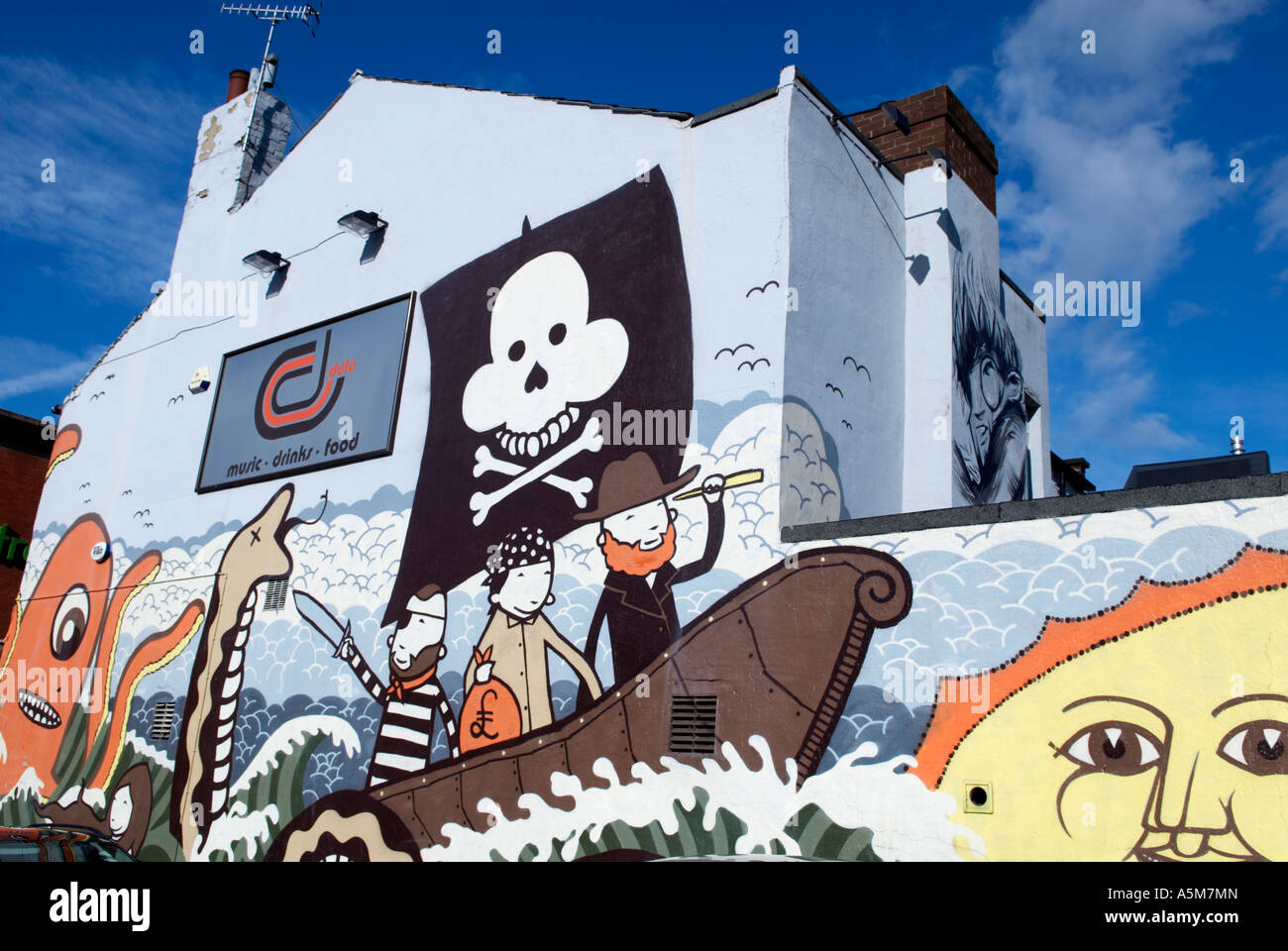 "The Dulo" "public house" wall painting in Sheffield "Great Britain ...