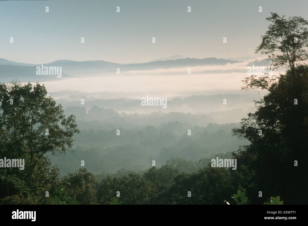 A view of the Appalachian mountains in western North Carolina near ...