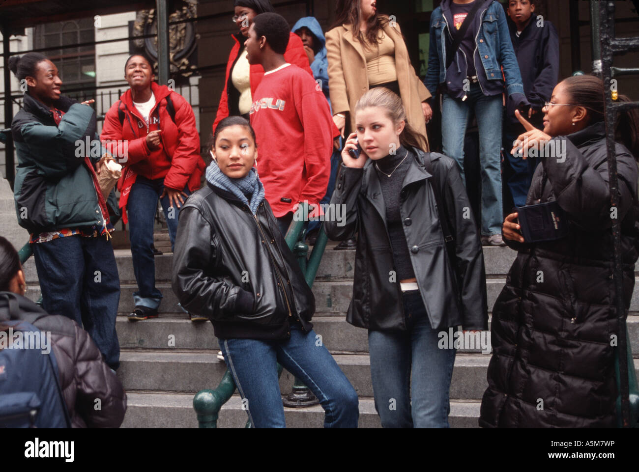 Students on the front steps of the Professional Performing Arts School ...