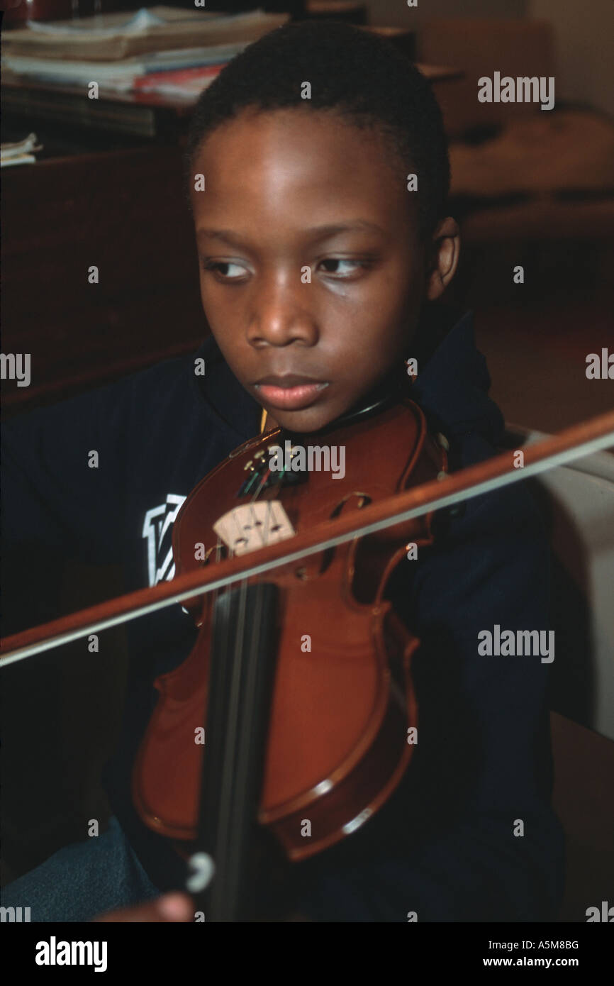 Young student taking a music lesson at the Brooklyn Music School in ...