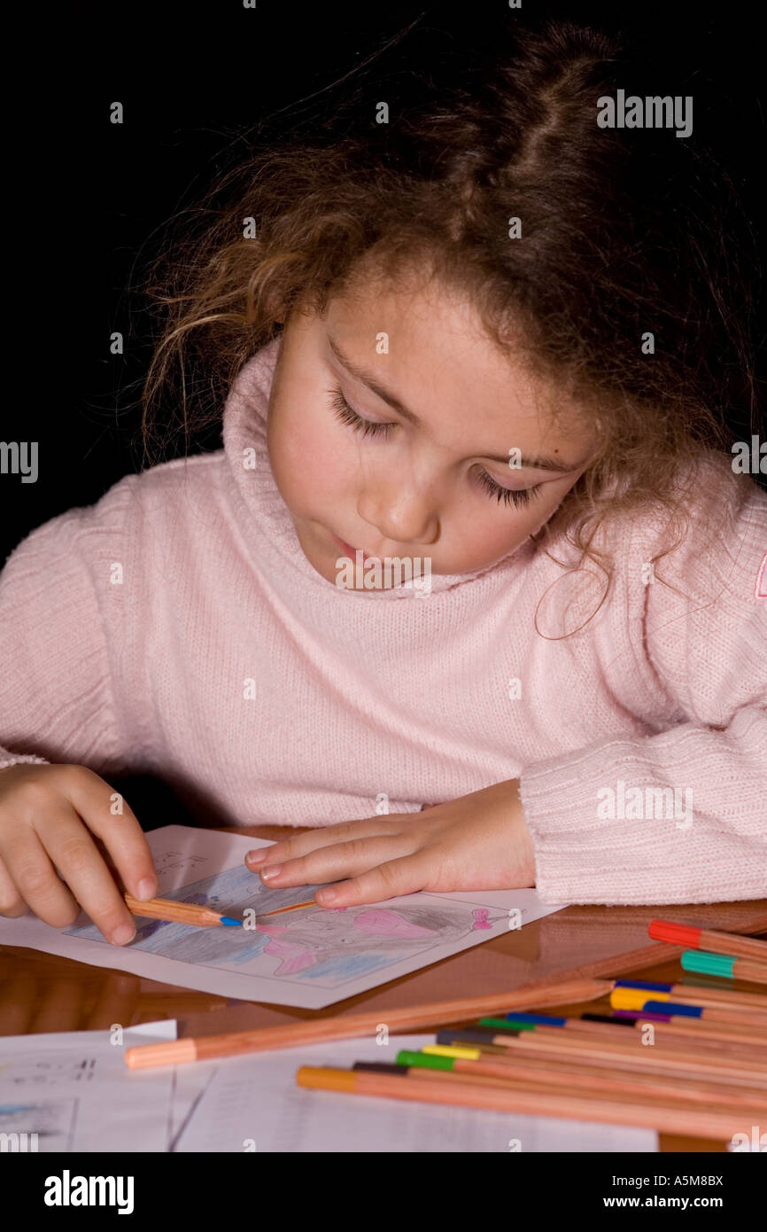 Child doing homework Stock Photo - Alamy