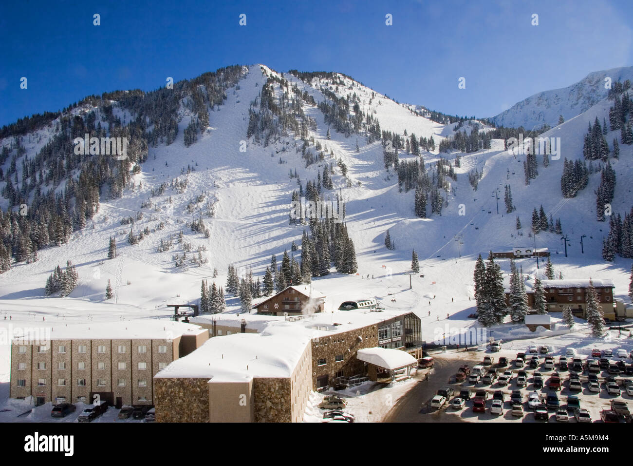 Alta Ski Resort in Little Cottonwood Canyon Wasatch Mountains near Salt Lake City Utah Stock ...