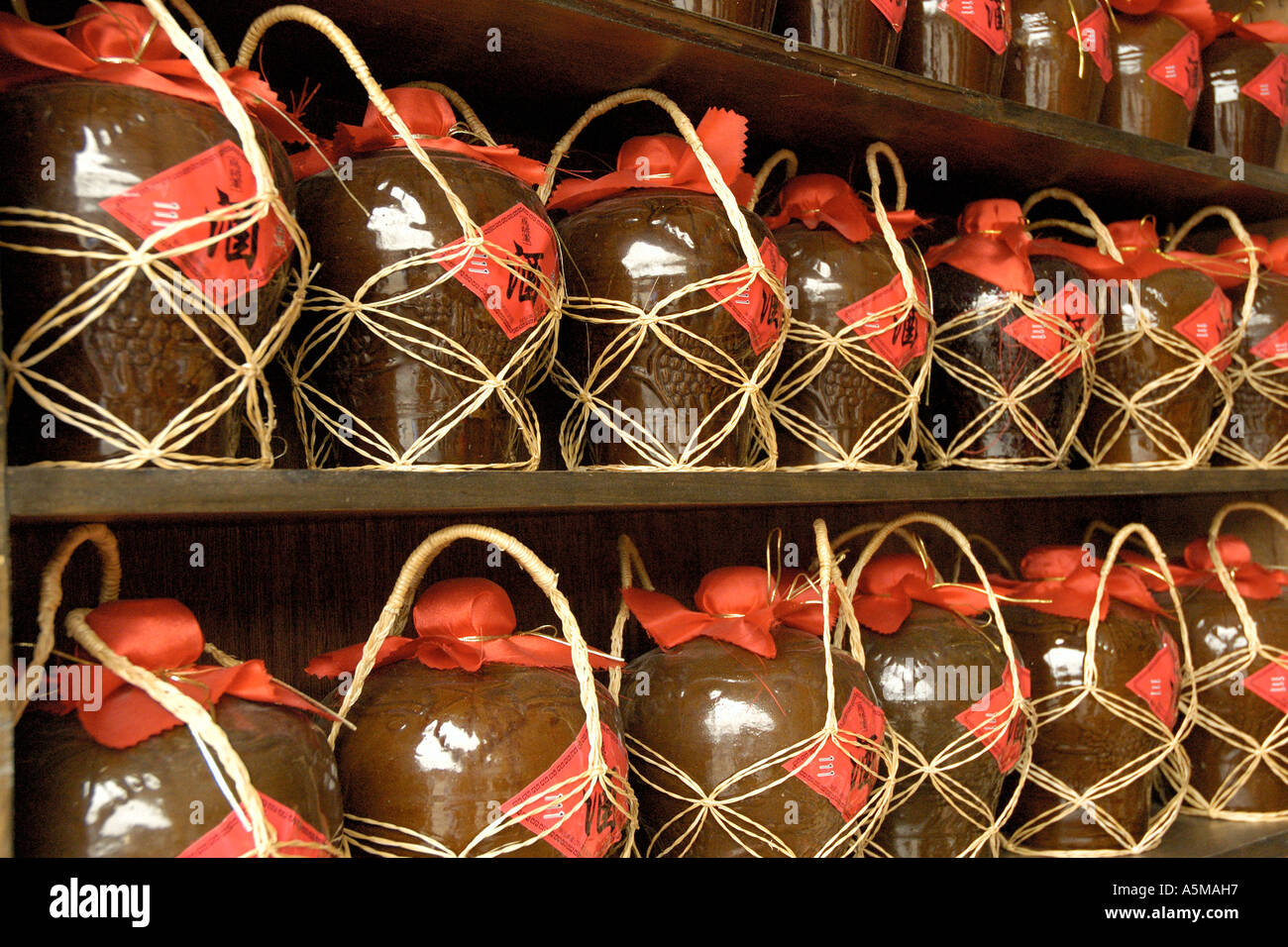 Chinese wine jugs Stock Photo - Alamy