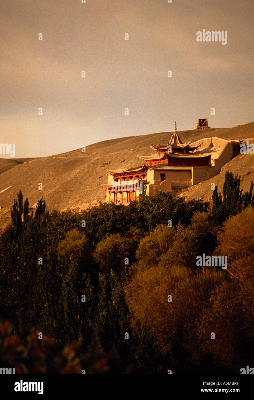 Mogao Grottoes cave temple complex on the Silk Road Dunhuang, China ...