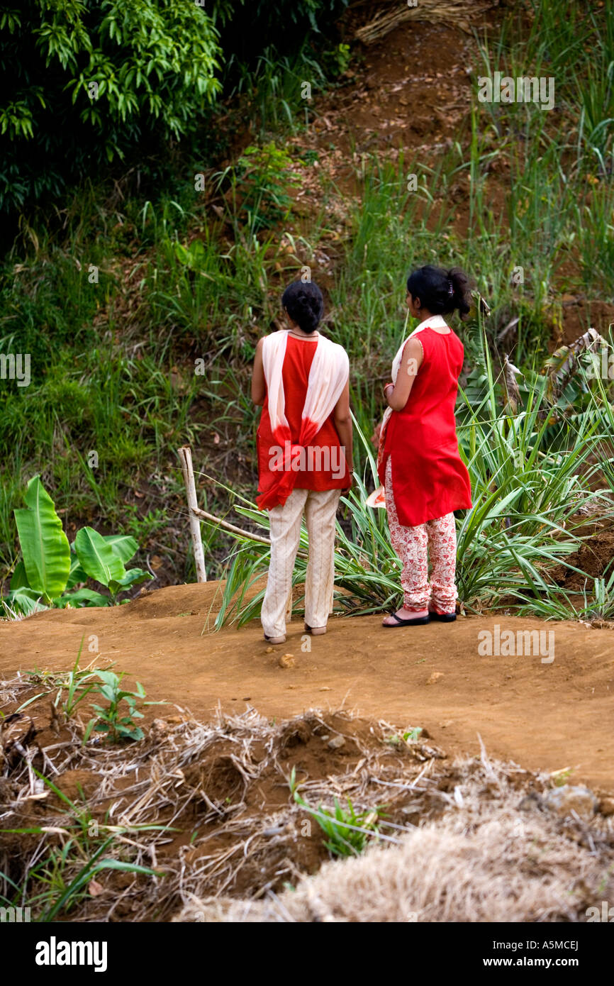 Two young Mauritians in Indian Dress at ["Rochester Falls"], Mauritius ...