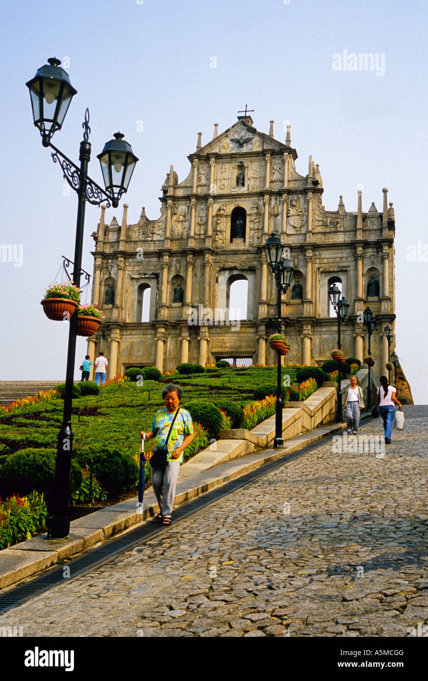Macau's St Paul's (Sao Paulo) Cathedral stone facade Stock Photo - Alamy