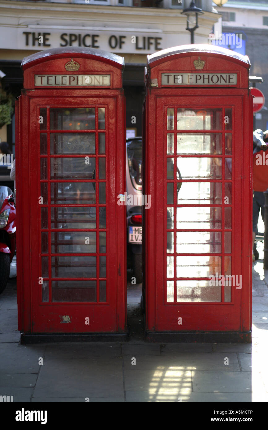 two phone booths Stock Photo - Alamy