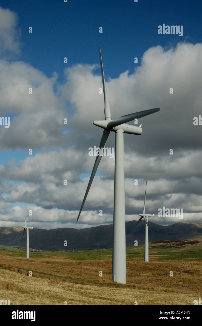 Wind turbines at Lambrigg Wind Farm, Cumbria, England, U.K., Europe ...