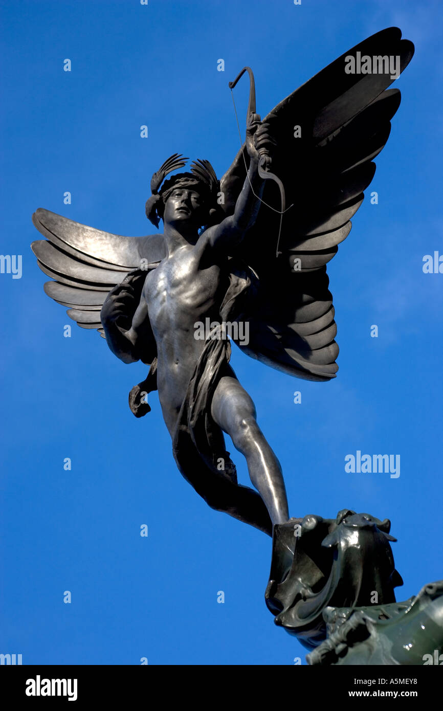 Statue of Eros Piccadilly Circus London England Stock Photo - Alamy