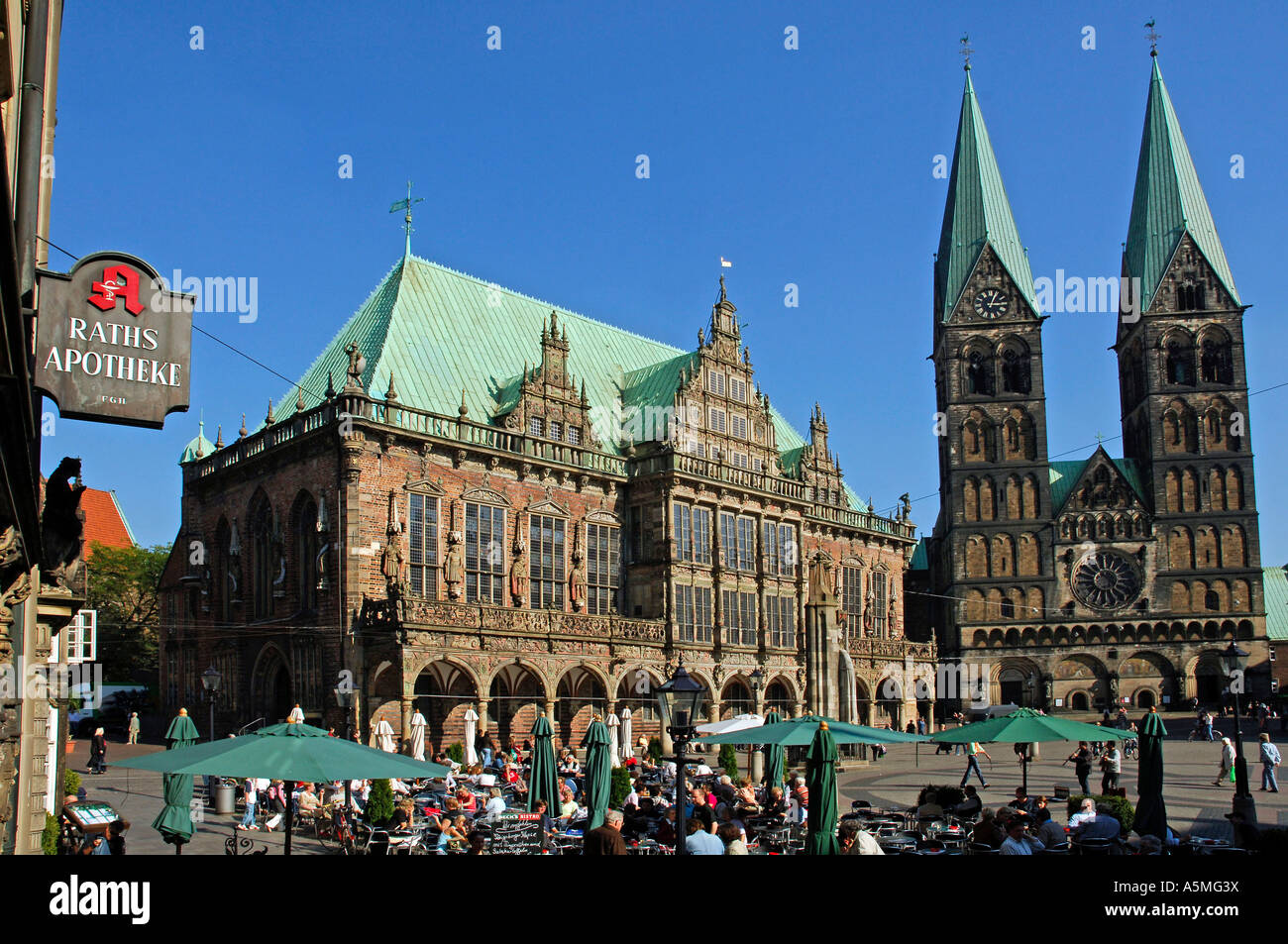 Marktplatz Rathaus Bremer Dom Europa europe Deutschland Germany ...