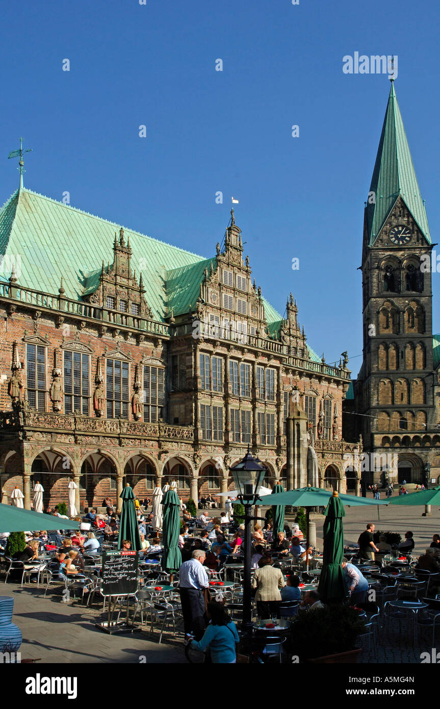 Marktplatz Rathaus Bremer Dom Europa europe Deutschland Germany ...