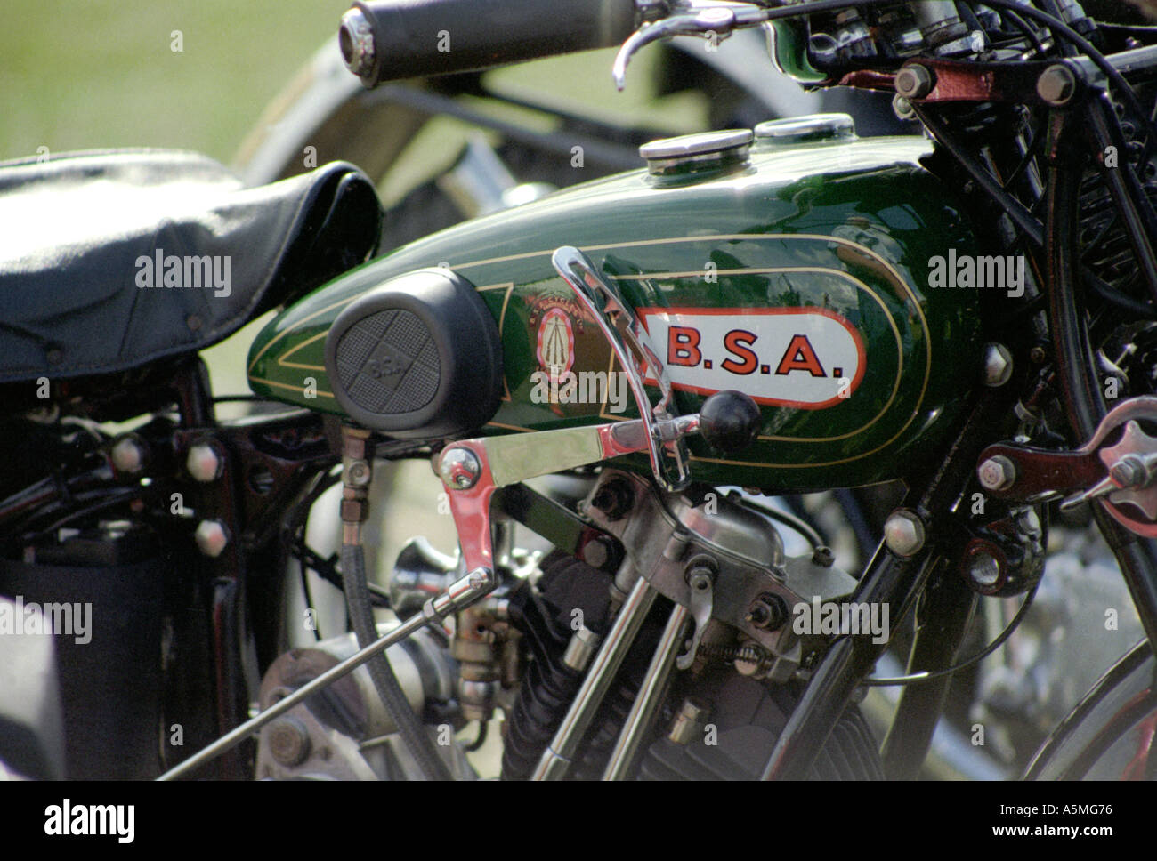 UK Classic and veteran car show, BSA motorcycle detail Stock Photo - Alamy
