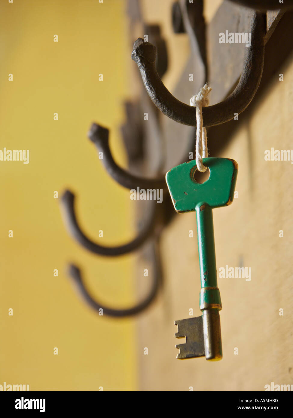 Key hanging on a rack Stock Photo - Alamy