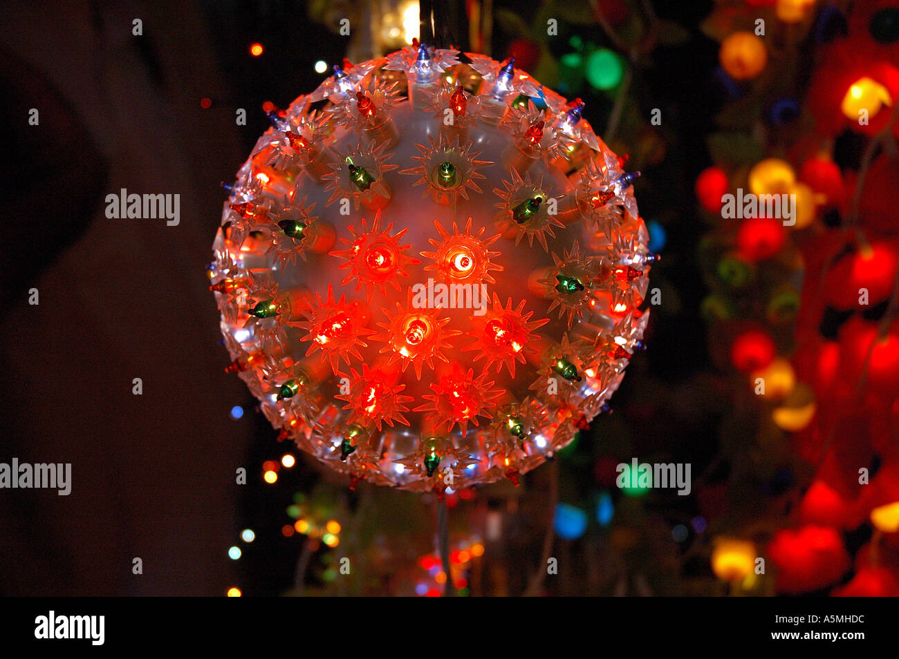 Colored lights circular shape red color Stock Photo - Alamy
