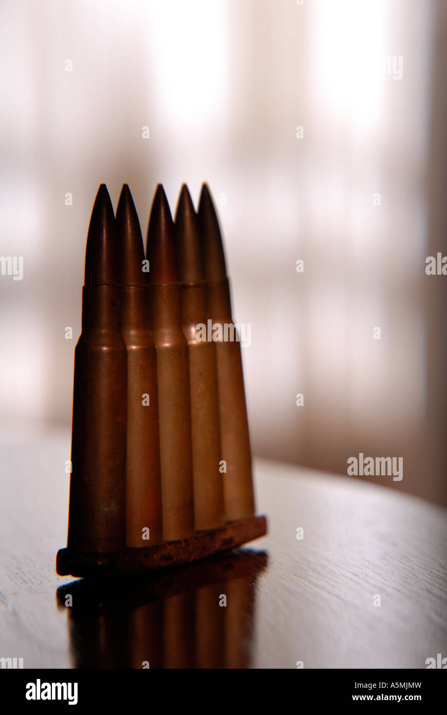 Clip of Rifle Bullets Stock Photo - Alamy