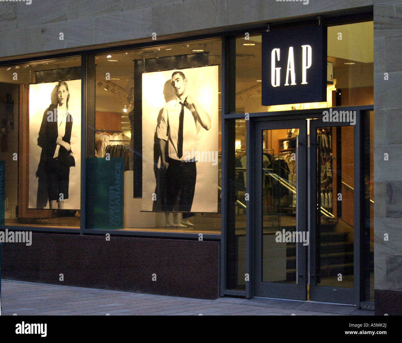GAP shop window in Glasgow Scotland Stock Photo - Alamy