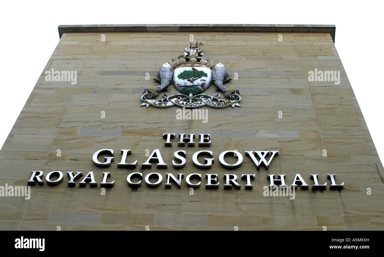 Sign for the Glasgow Royal Concert Hall Scotland Stock Photo - Alamy