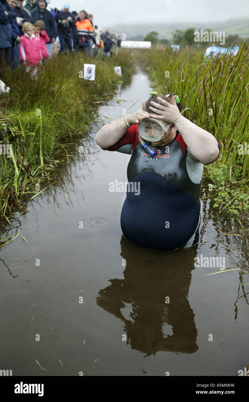 The World Bog Snorkelling Championships at the Waen Ryth peat bog in ...