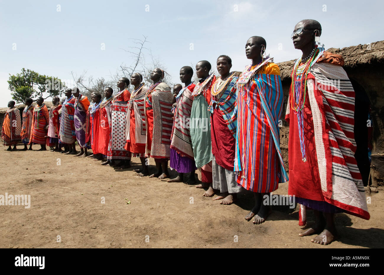 Masai women in a village in Kenya Stock Photo - Alamy