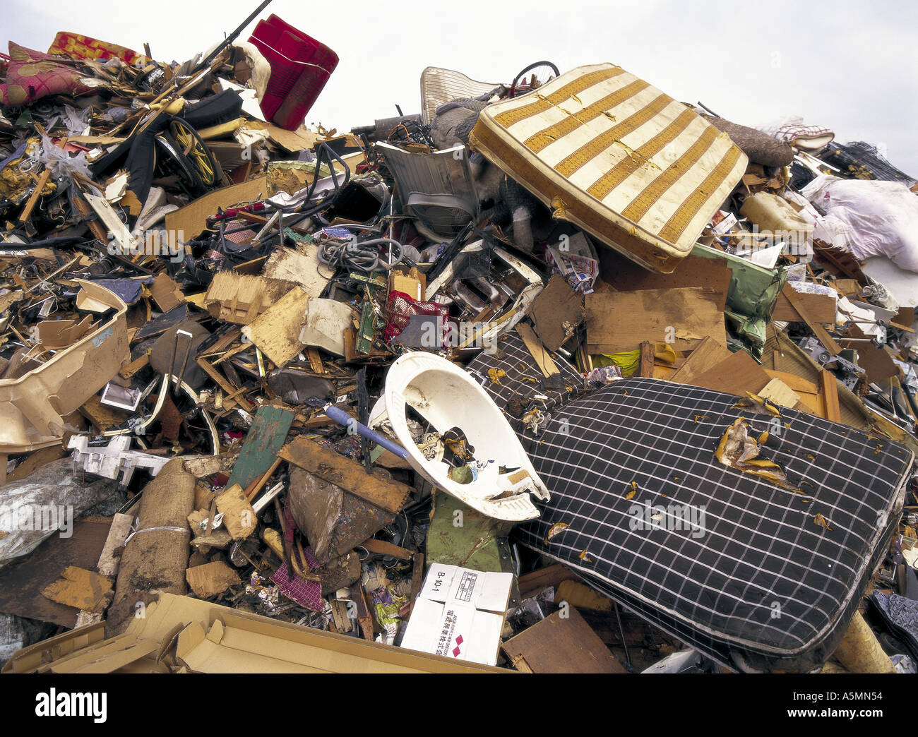 Heiwajima garbage landfill site in Tokyo Bay Tokyo Japan Stock Photo ...