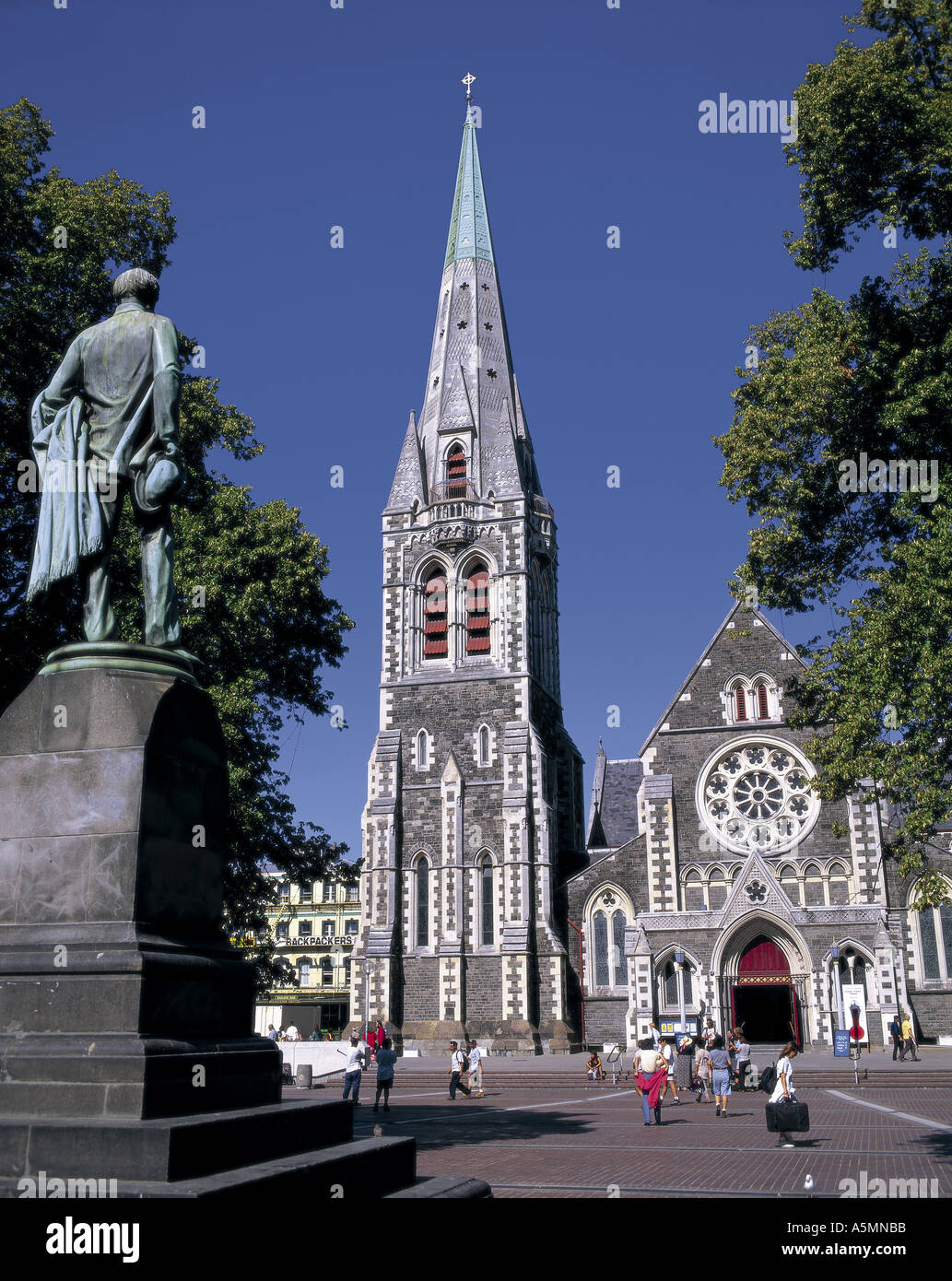 Christ church cathedral christchurch new zealand hi-res stock ...