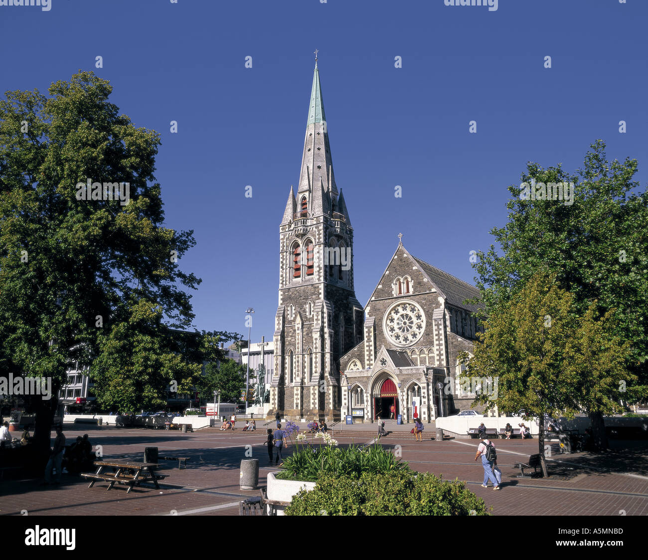 Christ church cathedral christchurch new zealand hi-res stock ...