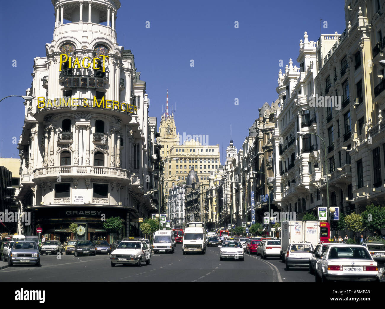 Gran Via Madrid Spain Stock Photo - Alamy