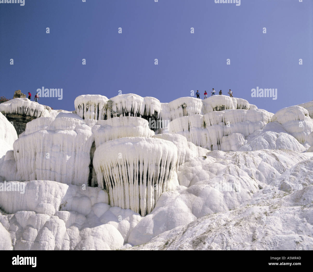 Calcite terraces at Pammukale Turkey Stock Photo - Alamy