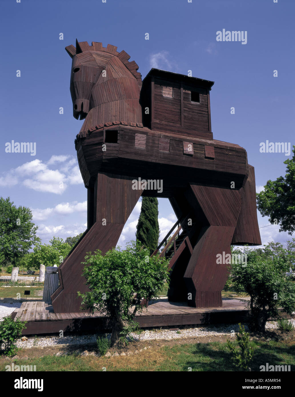 Wooden Horse of Troy Turkey Stock Photo - Alamy