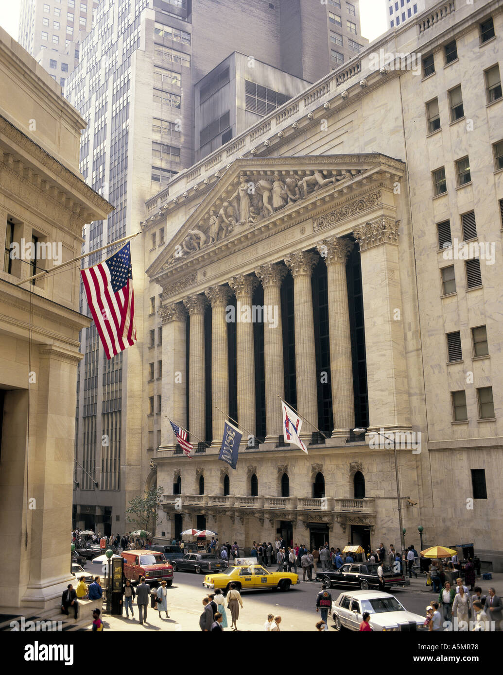 The New York Stock Exchange and Wall Street Manhattan USA Stock Photo ...