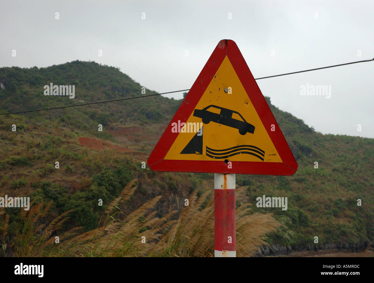 Cat Ba road sign Halong Bay Gulf of Tonkin Vietnam South East Asia ...