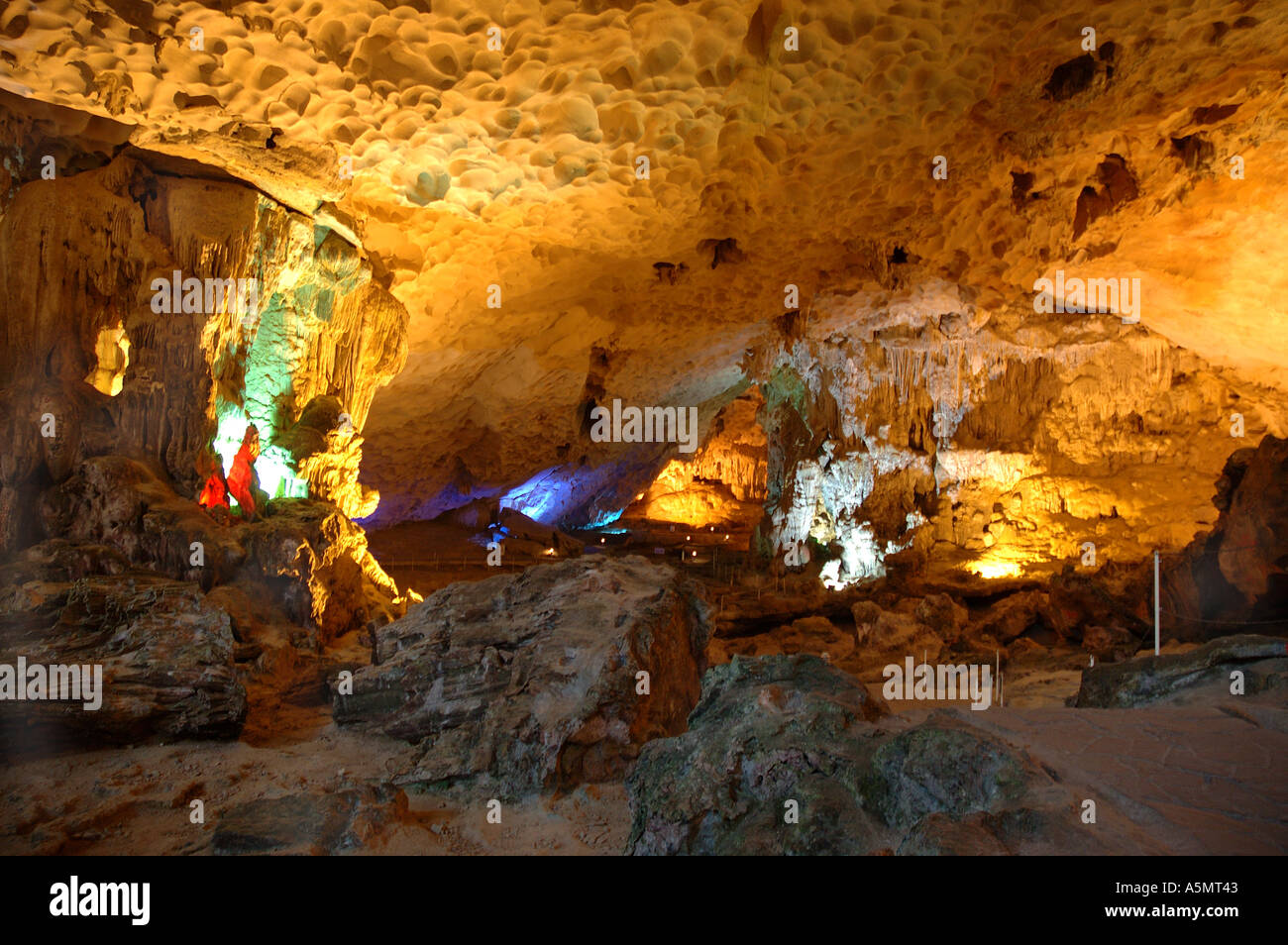 Halong Bay cave Hang Dau Go on Cat Ba Island Gulf of Tonkin Vietnam ...