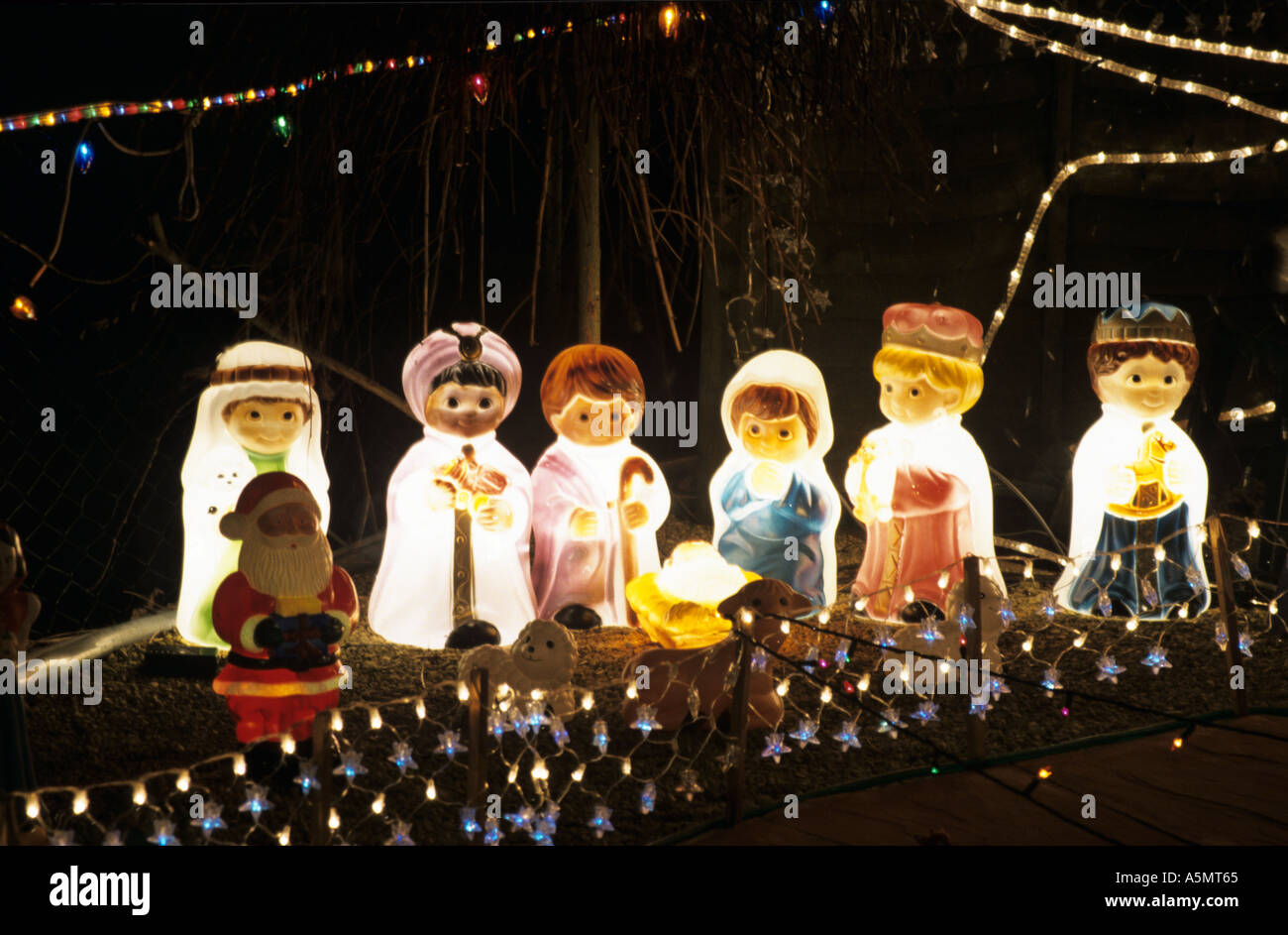 nativity house lights Stock Photo - Alamy