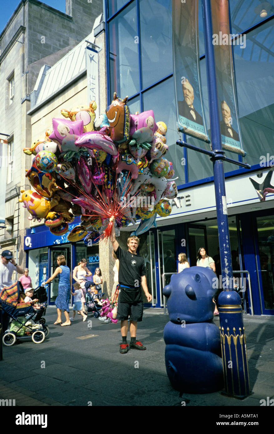 The balloon seller in Dunfermline Scotland Stock Photo - Alamy