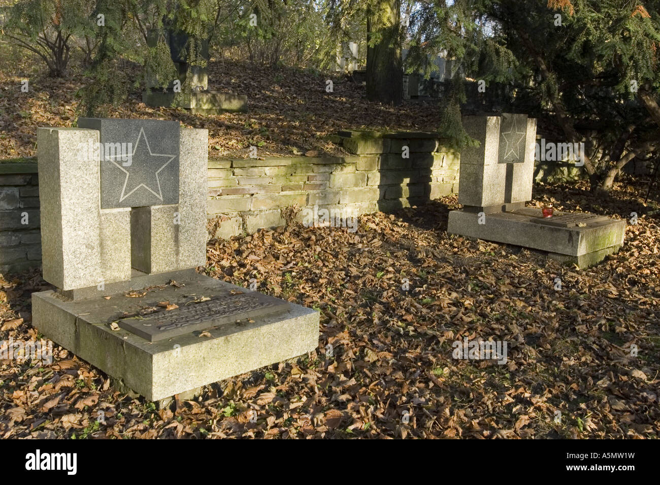 Graves of Russian Soldiers war cemetery on Cytadela park in Poznan ...
