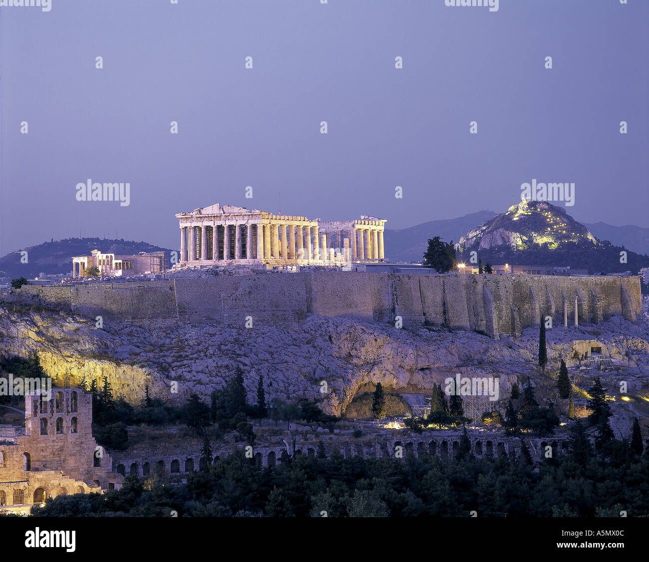 Parthenon Greece Night