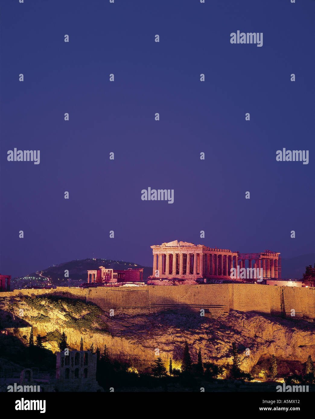 Acropolis parthenon light show night hi-res stock photography and images - Alamy
