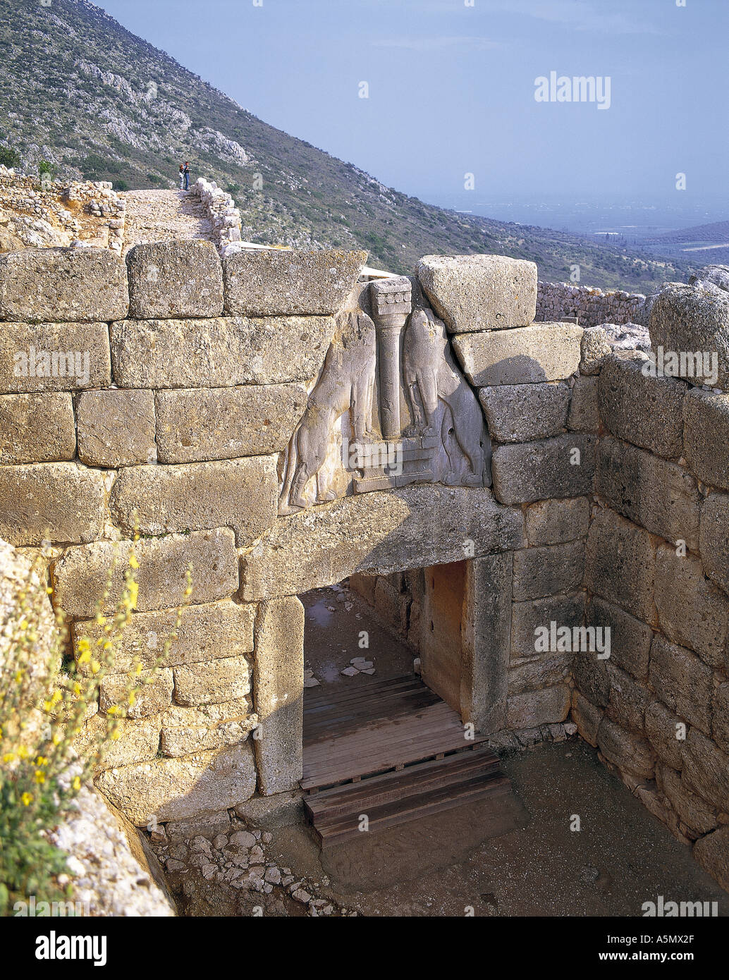 The Lion Gate at Mycenae Greece Stock Photo - Alamy