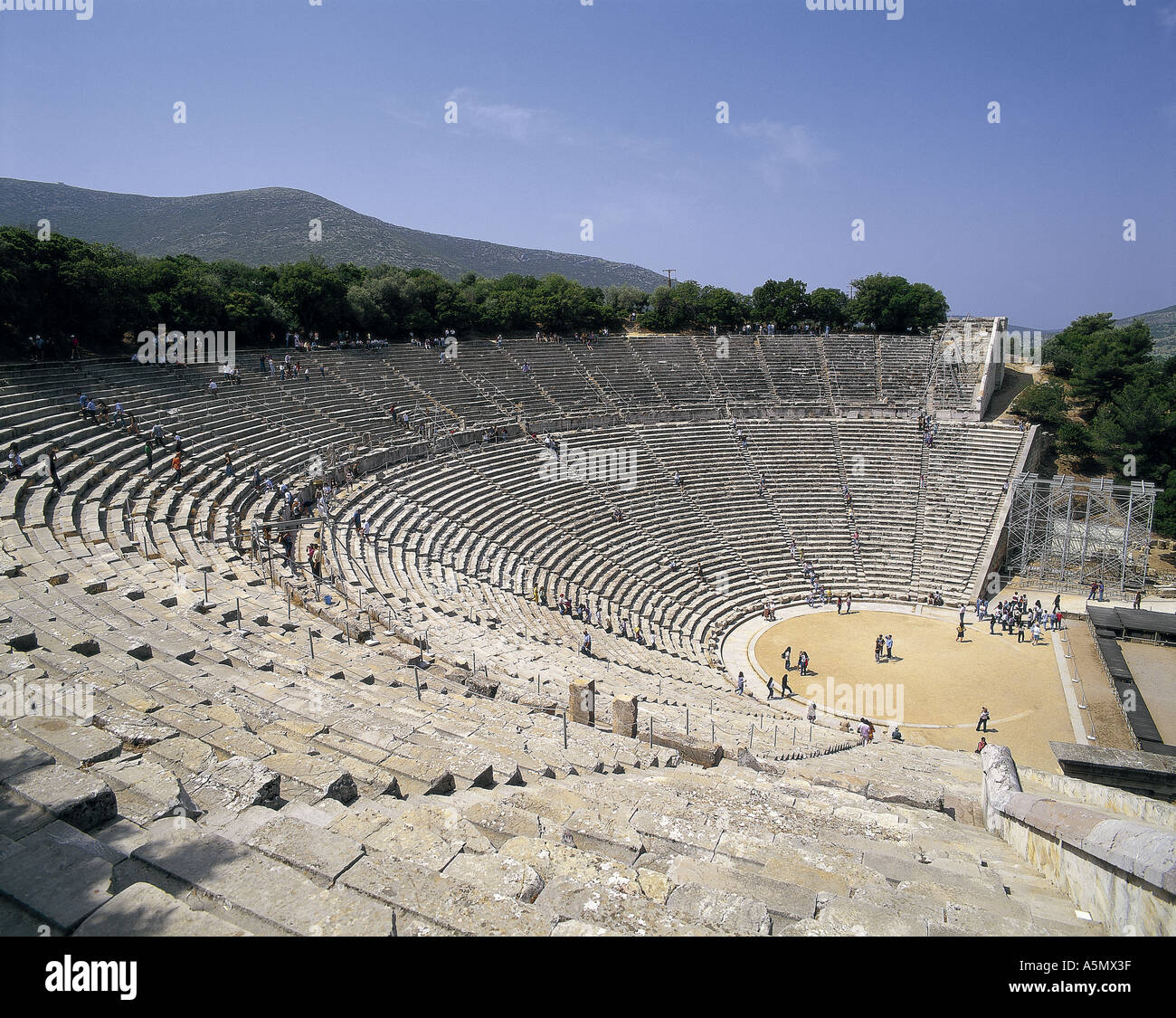 Epidaurus theatre seating hi-res stock photography and images - Alamy