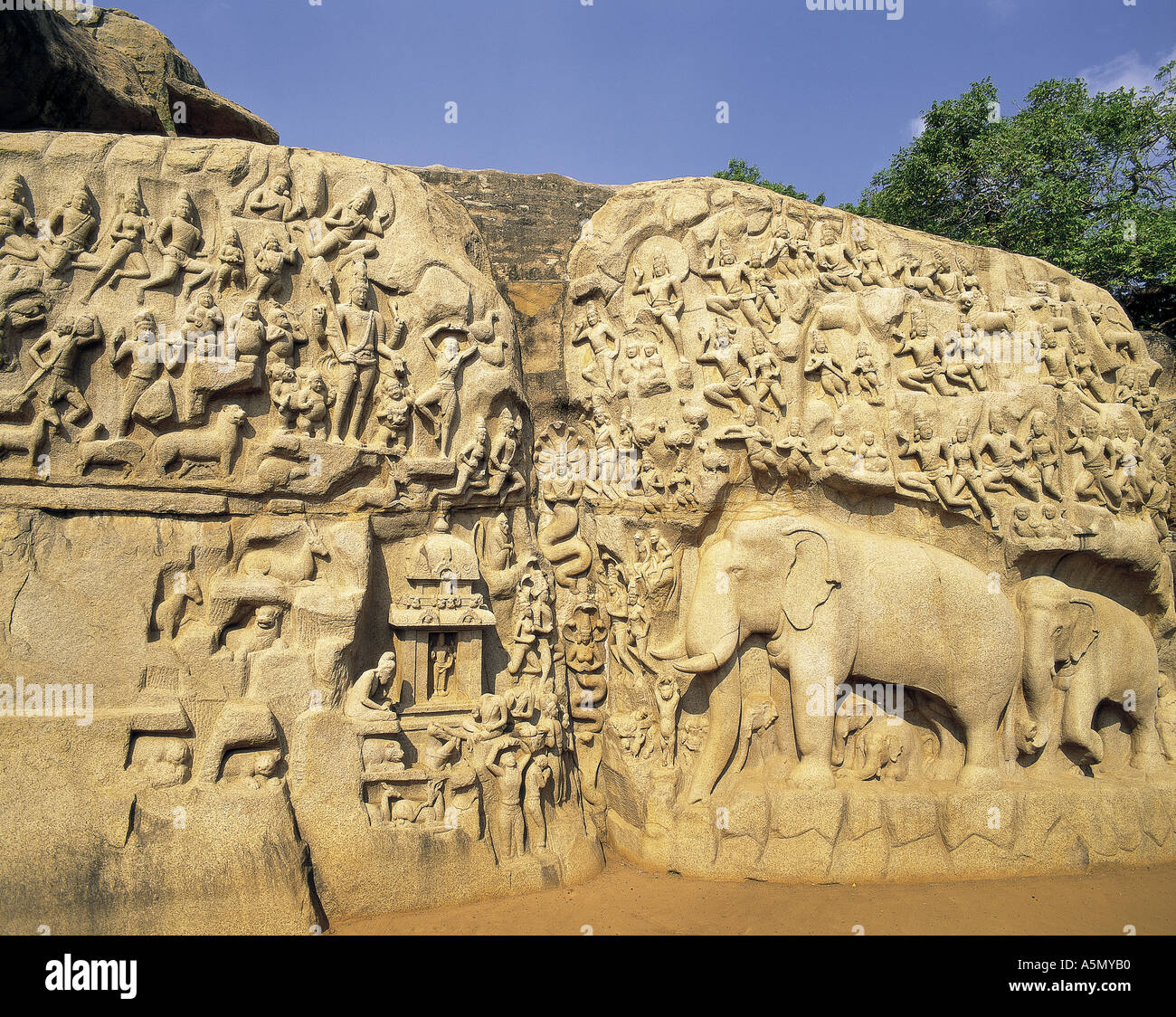Arjuna penance world largest stone hi-res stock photography and images ...