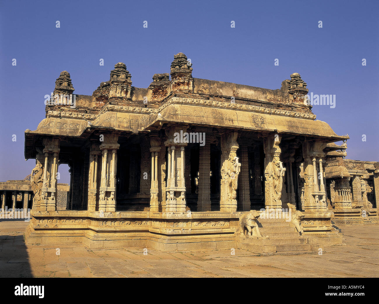 Dancing Hall of Vittala Temple Hampi Karnataka India Stock Photo - Alamy