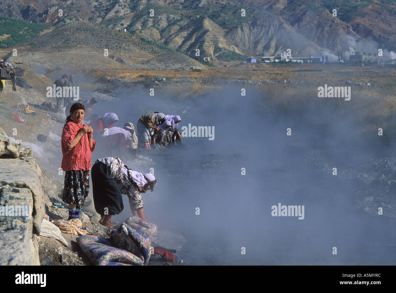 Turkish Gypsies/Travelling people at mountain stream Stock Photo - Alamy