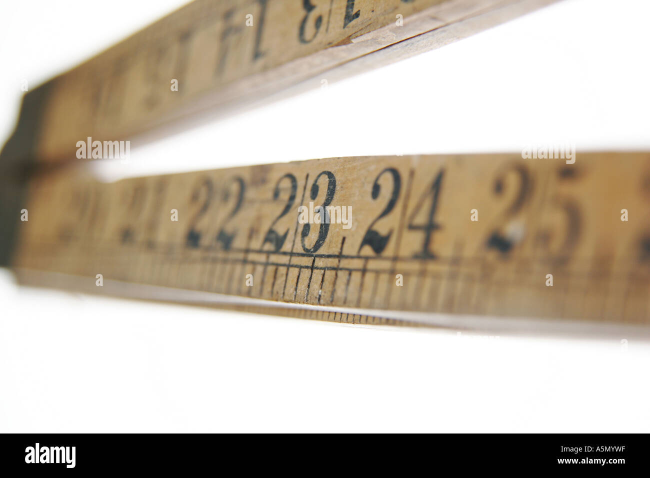 Wooden metre ruler hi-res stock photography and images - Alamy