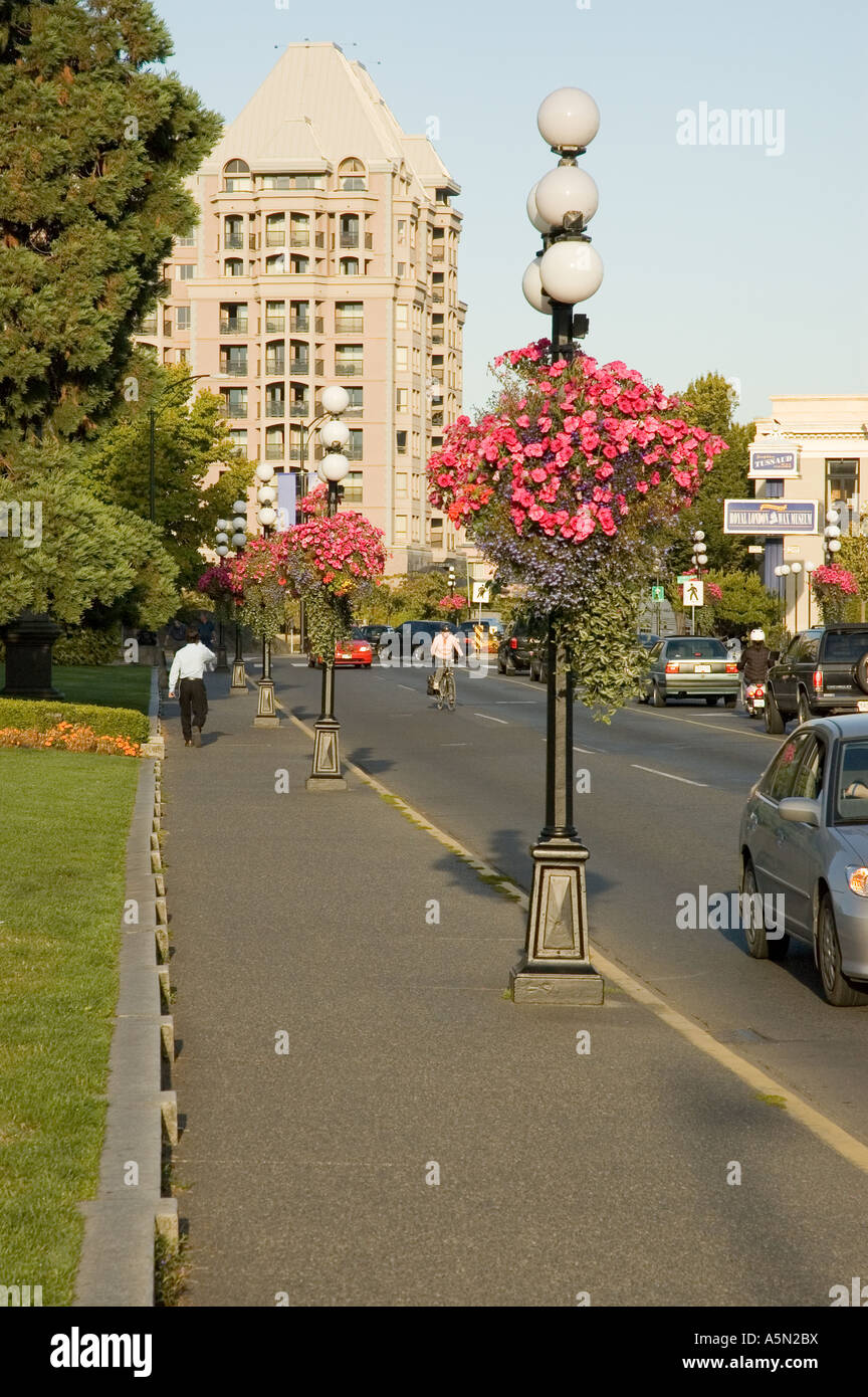 a view down Belleville Street in Victoria British Columbia Canada Stock ...