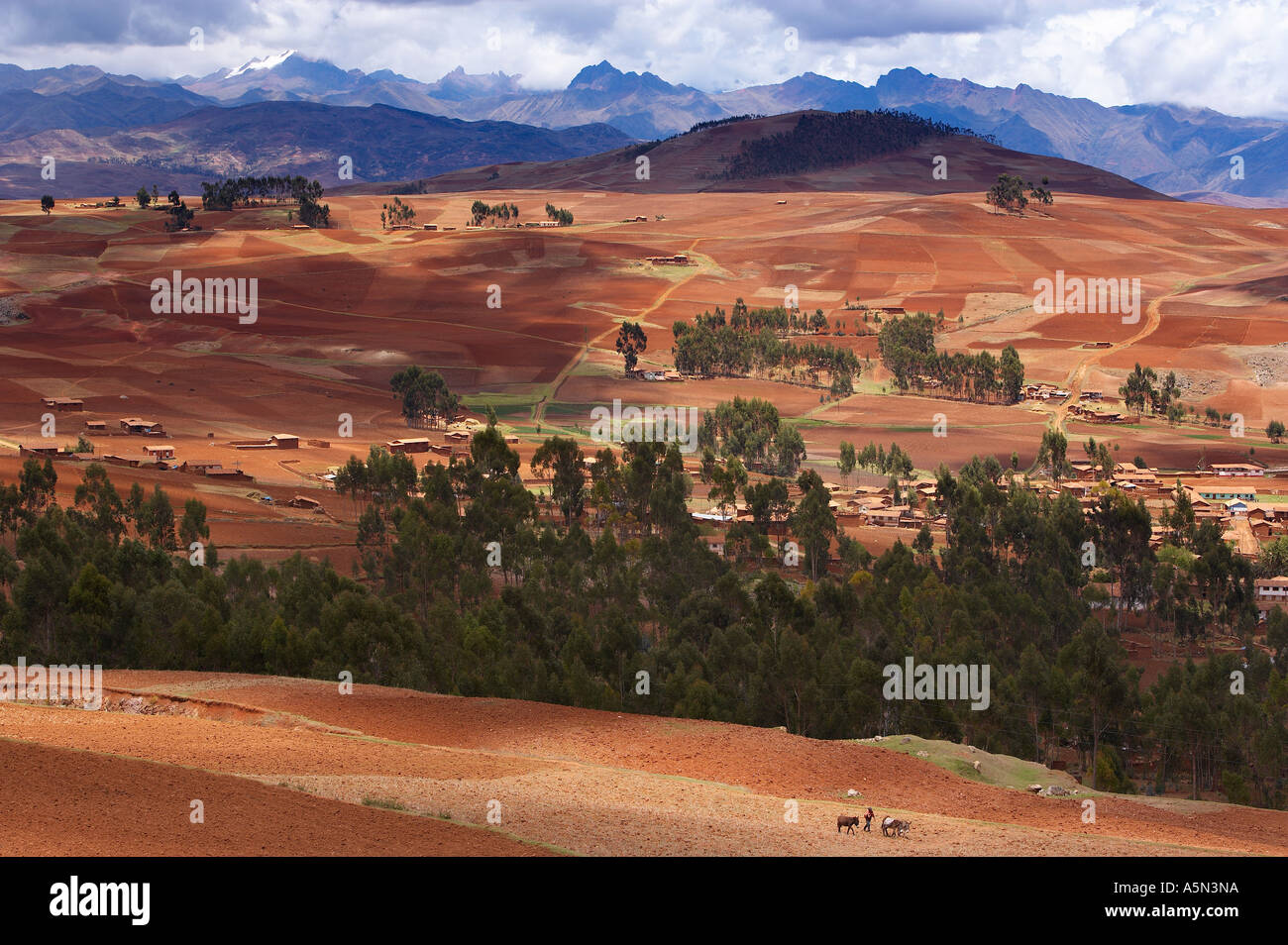 Farmland above sacred valley hi-res stock photography and images - Alamy