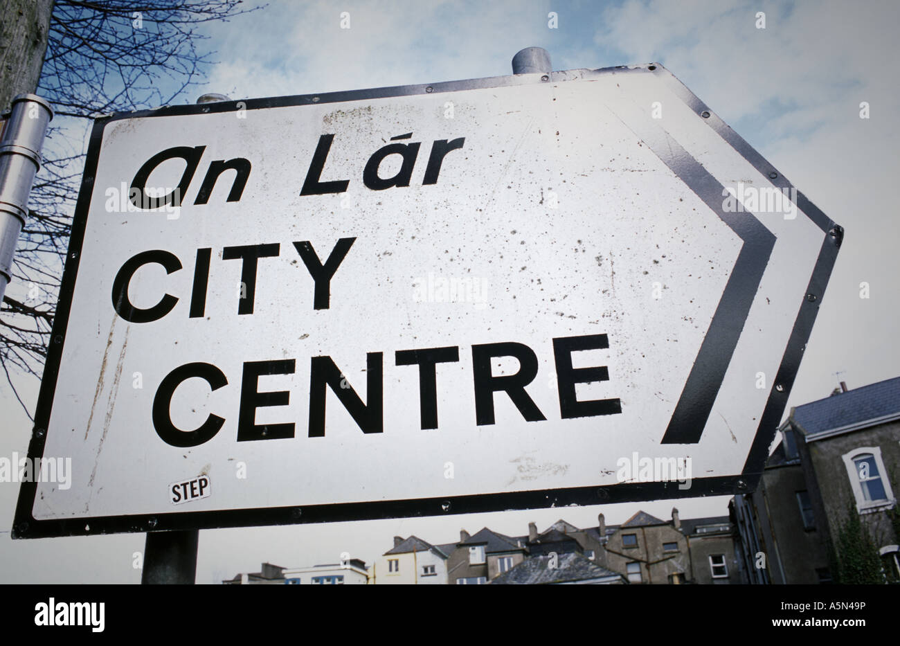 An Lar City Centre sign Cork City Ireland Stock Photo - Alamy