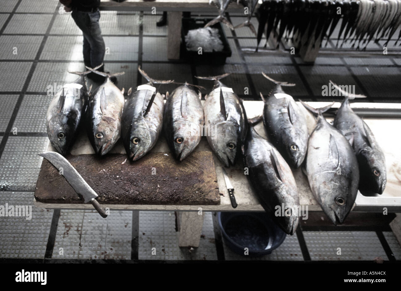 swordfish market, Funchal, Madeira Portugal europe Stock Photo - Alamy