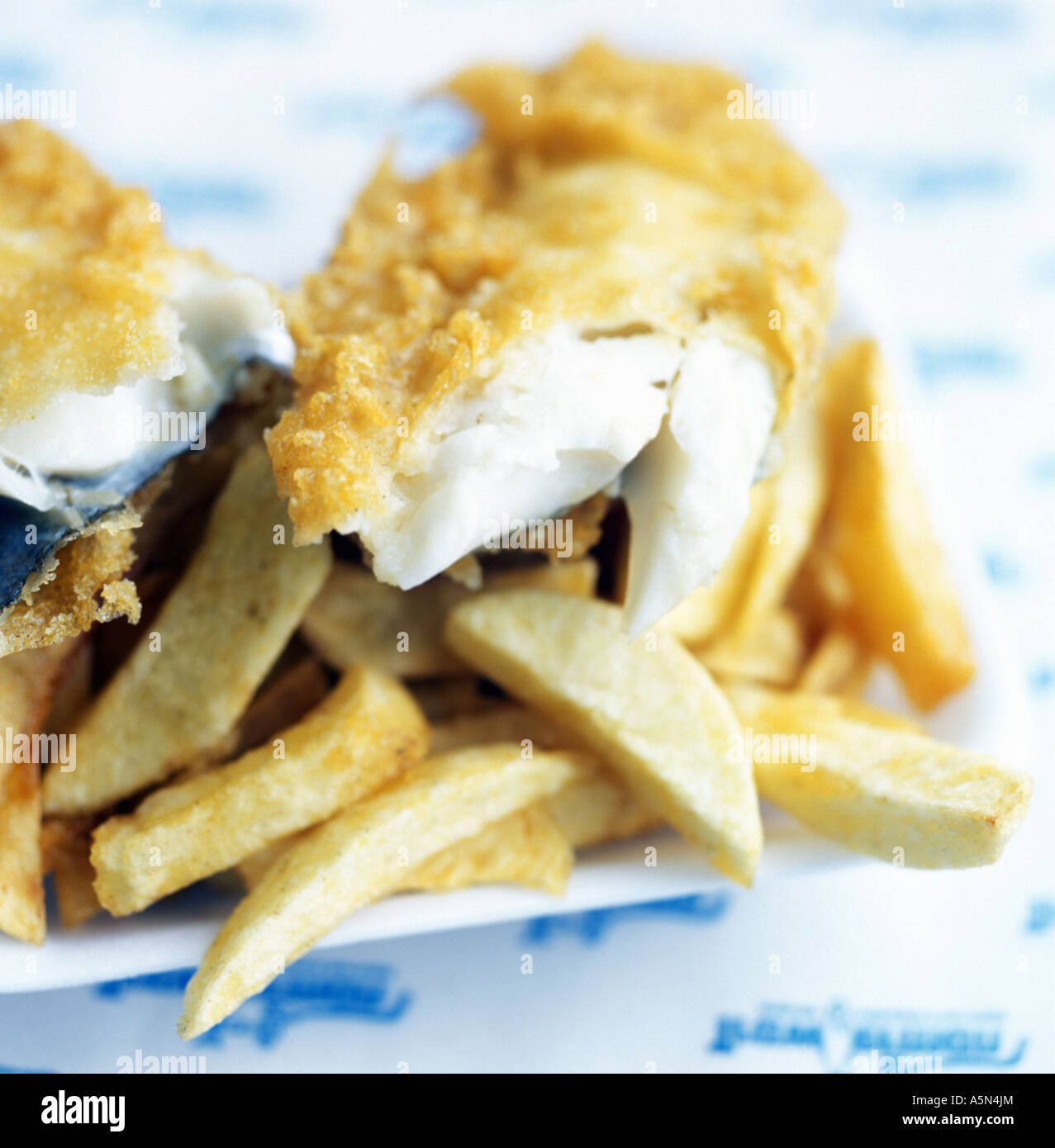 a portion of fish and chips Stock Photo - Alamy